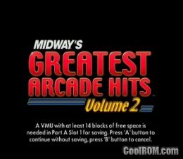 Midway's Greatest Arcade Hits Volume 2 ROM (ISO) Download for Sega ...