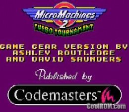 Micro Machines 2 - Turbo Tournament ROM Download for Sega Game Gear ...