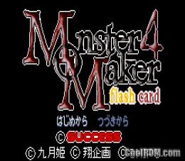 Monster Maker 4 - Flash Card (Japan) ROM Download for Gameboy Advance ...