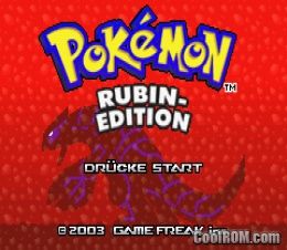 Pokemon - Rubin-Edition (Germany) ROM Download for Gameboy Advance ...