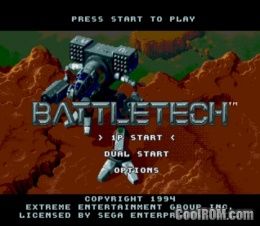 BattleTech - A Game of Armored Combat ROM Download for Sega Genesis ...