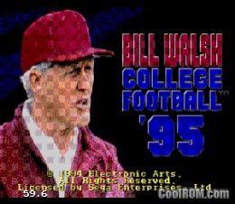 Bill Walsh College Football '95 ROM Download for Sega Genesis - CoolROM.com