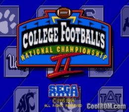 College Football's National Championship II ROM Download for Sega ...