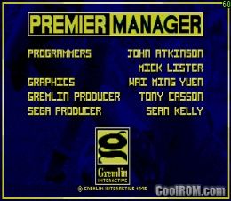 Premier Manager (Europe) ROM Download for Sega Genesis - CoolROM.com