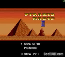 Pyramid Magic III (Japan) ROM Download for Sega Genesis - CoolROM.com