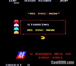 Ms. Pac-Man (speedup hack) ROM Download for MAME - CoolROM.com