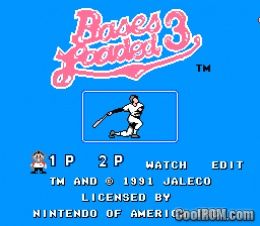 Bases Loaded 3 ROM Download for Nintendo / NES - CoolROM.com