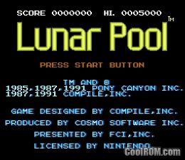 Lunar Pool (Europe) ROM Nintendo / NES - CoolROM.com