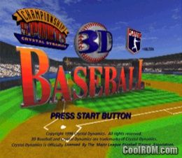 3D Baseball ROM (ISO) Download for Sony Playstation / PSX - CoolROM.com