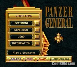 Panzer General ROM (ISO) Download for Sony Playstation / PSX - CoolROM.com