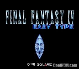 Final Fantasy IV - Easy Type (Japan) ROM Download for Super Nintendo ...