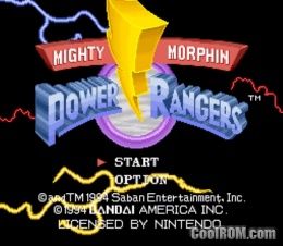 Mighty Morphin Power Rangers (Europe) ROM Download for Super Nintendo ...