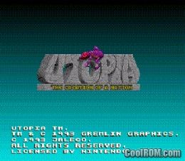 Utopia - The Creation of a Nation ROM Download for Super Nintendo ...